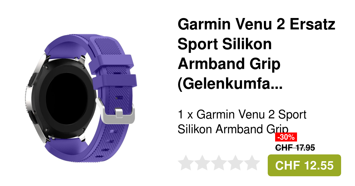 Garmin Venu 2 Silikon Armband Grip Violett