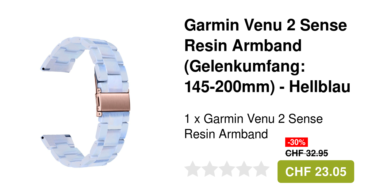 Garmin Venu 2 Sense Resin Armband Hellblau