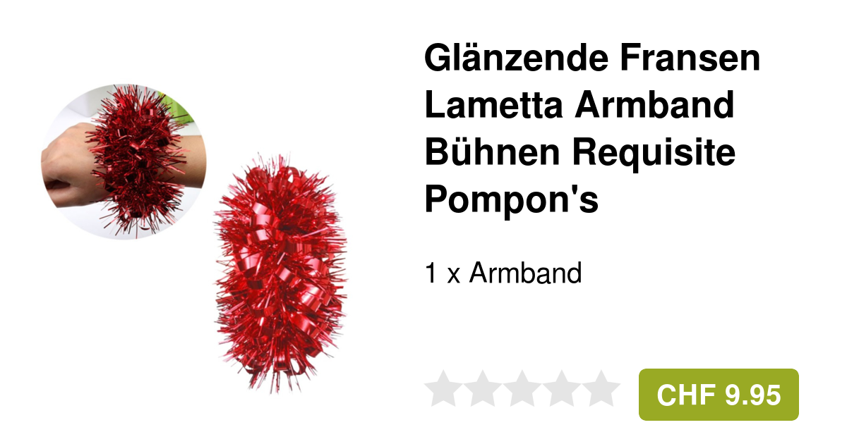 Glänzende Fransen Armband Bühnen Requisite Pompon's