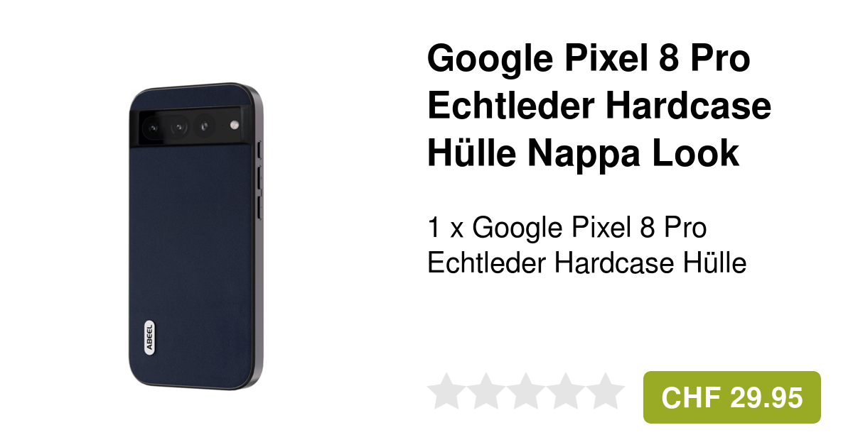 Google Pixel 8 Pro coque en cuir véritable nappa look bleu foncé