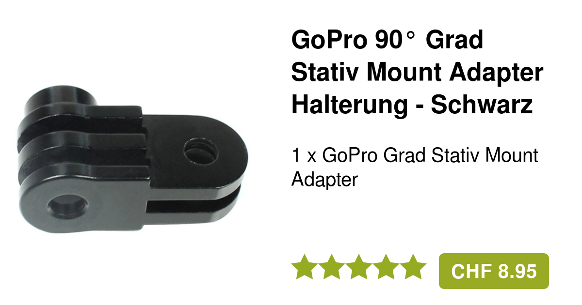 GoPro Grad Stativ Mount Adapter Halterung Schwarz