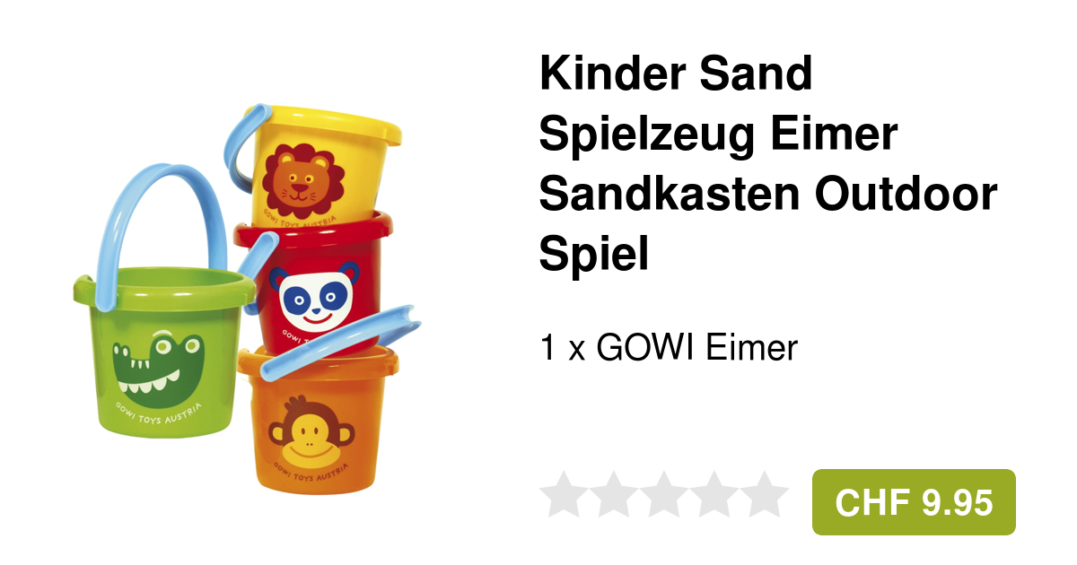 GOWI Kinder Sand Spielzeug Eimer Sandkasten Spiel