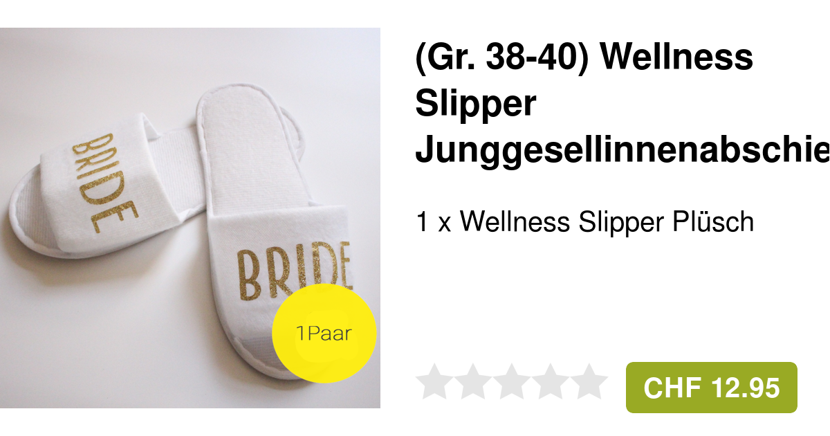 Gr. 38-40) Junggesellinnenabschied Plüsch Hausschuhe