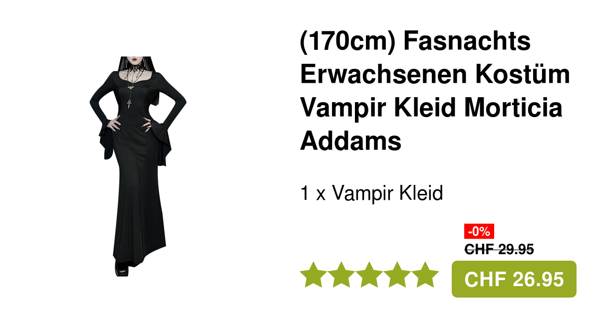 (Gr. L) Motto Party Kostüm Bodenlanges Vampir Kleid