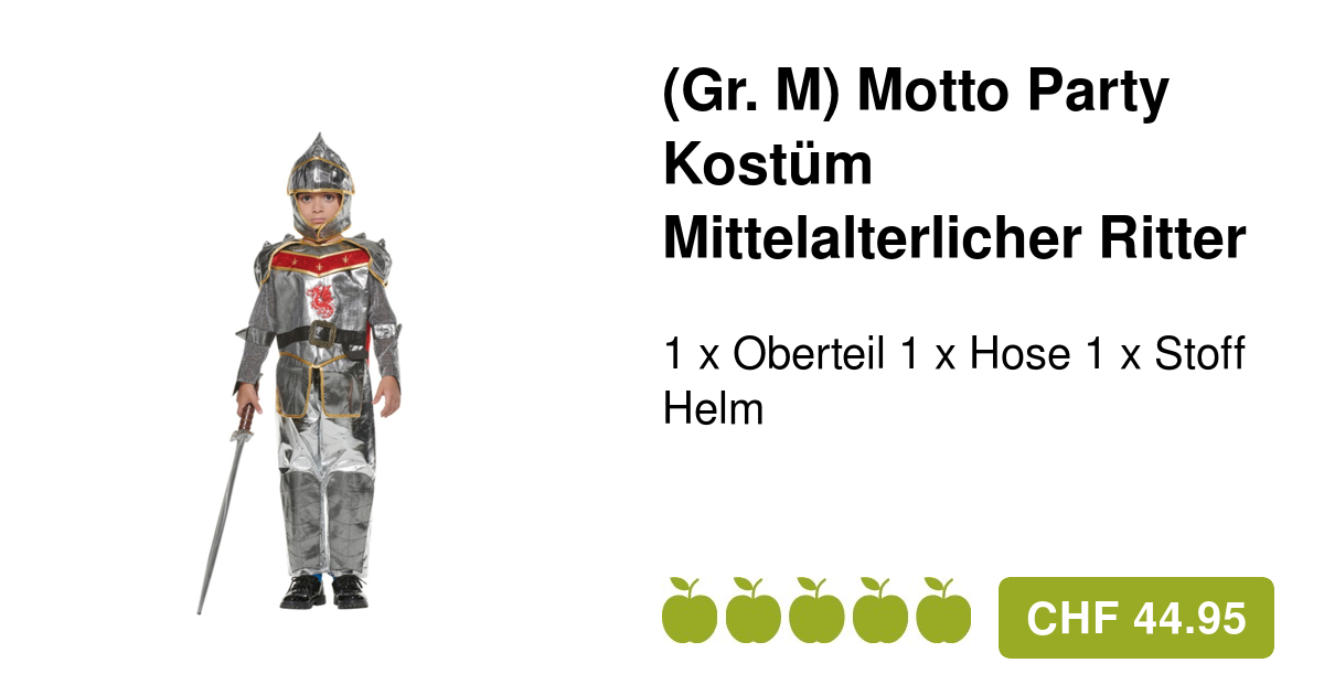 (taille M) Costume de fête à thème Chevalier médiéval