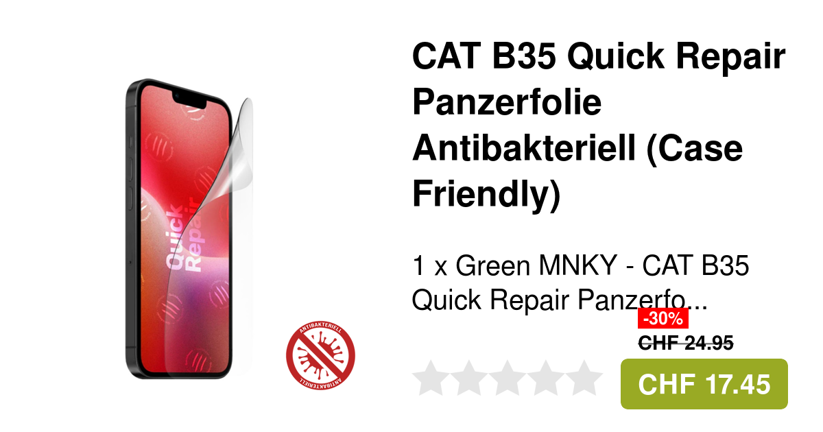 Green MNKY CAT B35 Quick Repair Folie