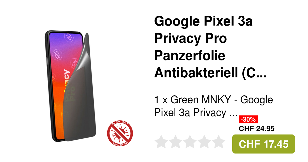Green MNKY - Google Pixel 3a Privacy Pro Panzerfolie