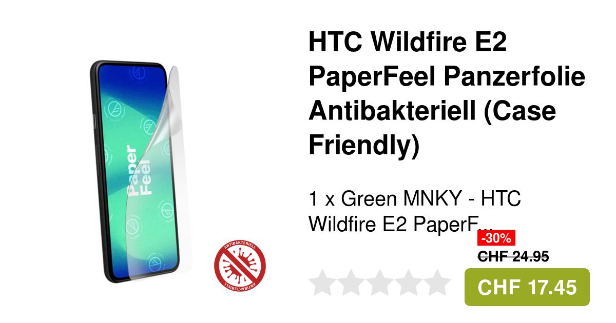 Green MNKY HTC Wildfire E2 PaperFeel Folie
