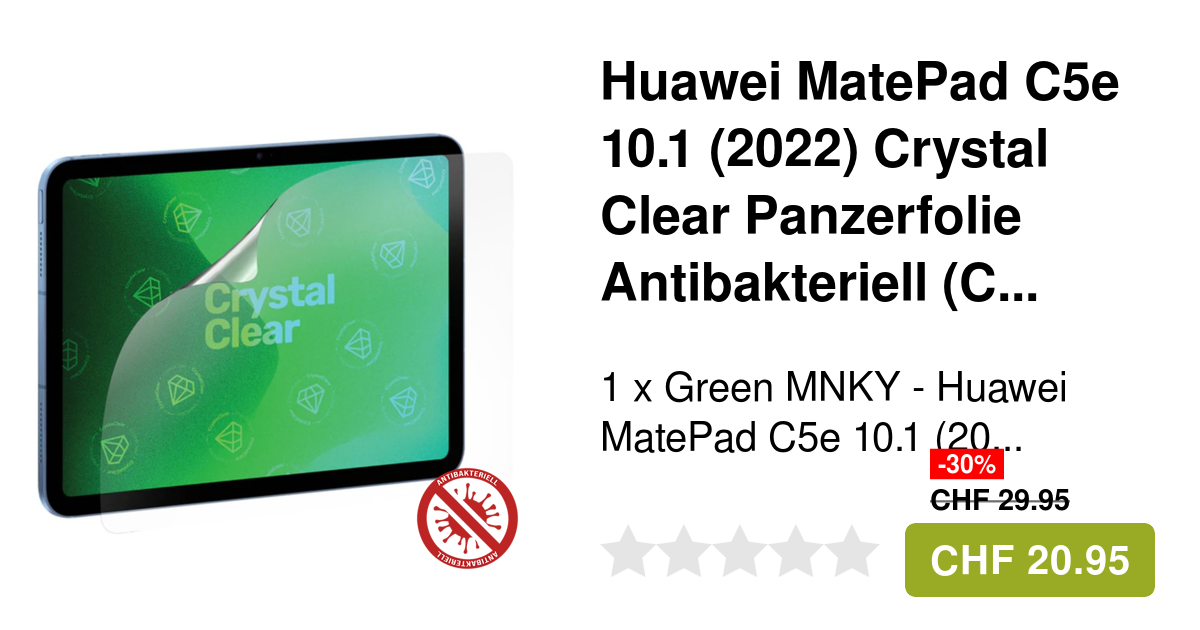 Green MNKY Huawei MatePad C5e 10.1 (2022)" Crystal Clear Folie