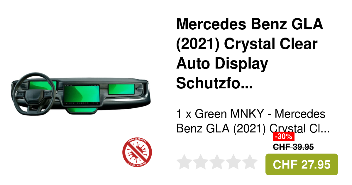 Green MNKY Mercedes Benz GLA (2021) Auto Display Folie