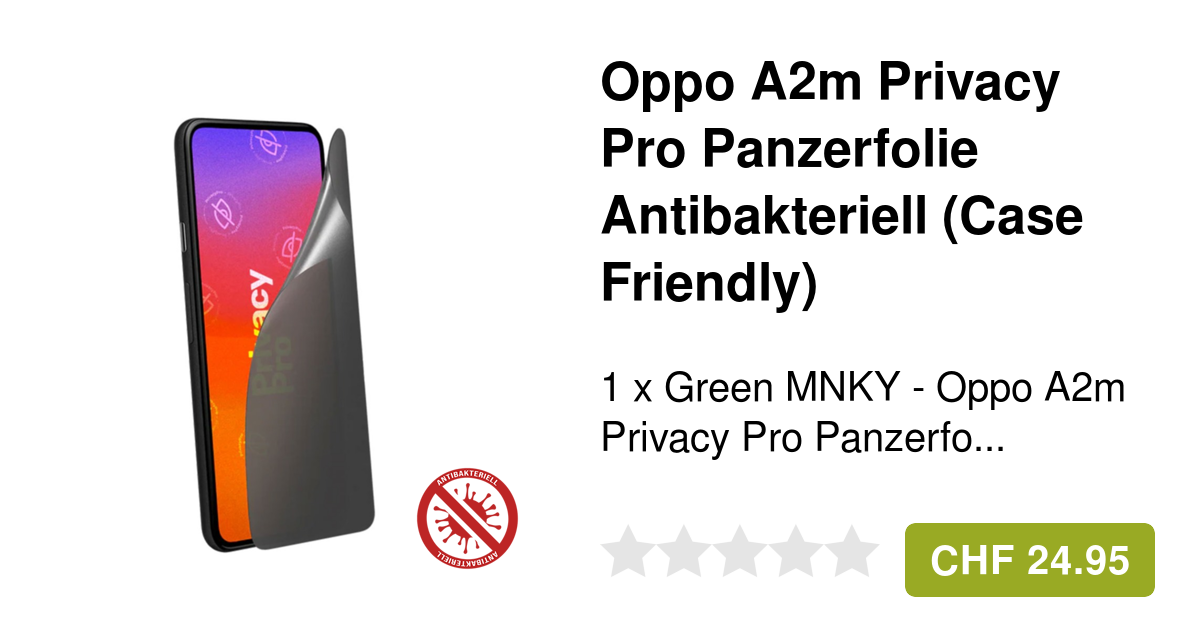 Green MNKY - Oppo A2m Privacy Pro Panzerfolie