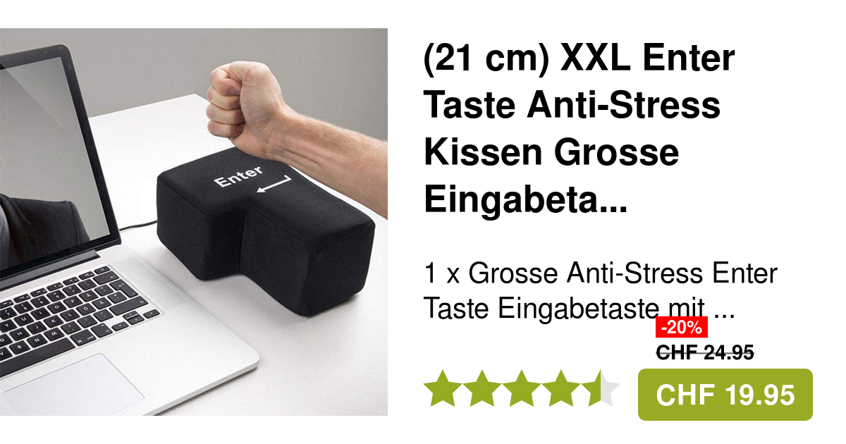Grosse Anti-Stress Enter Taste Eingabetaste USB