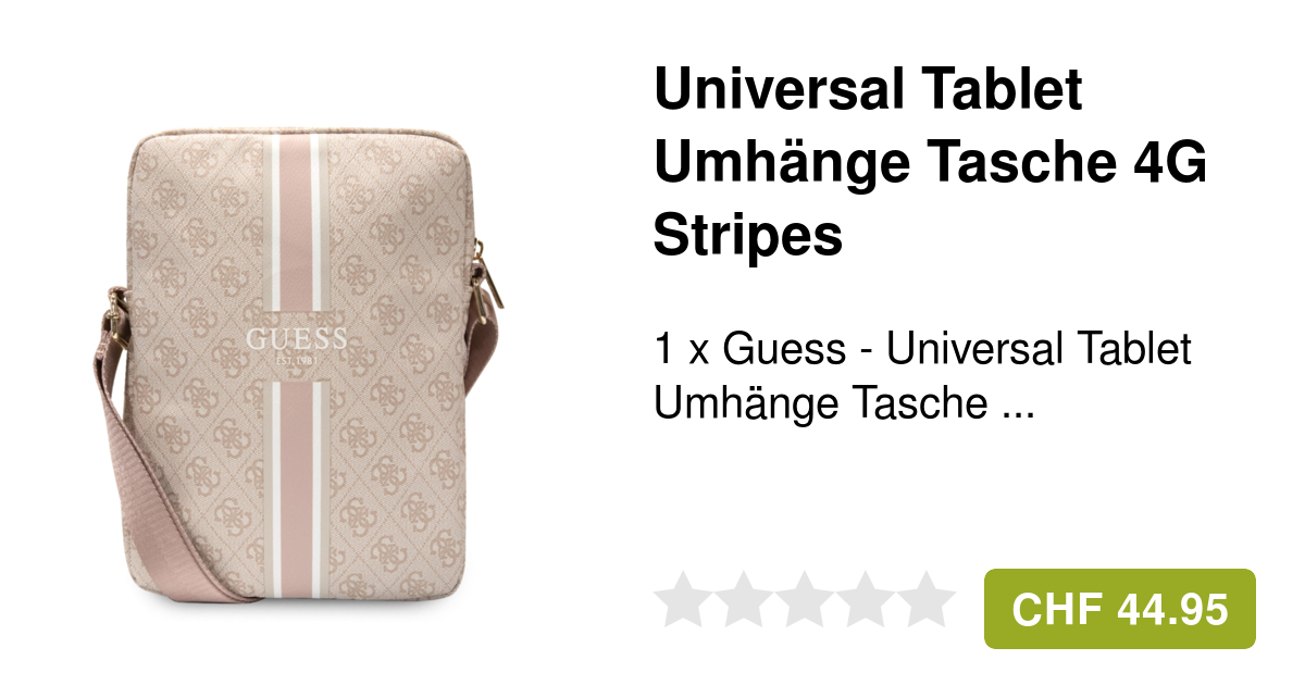 Guess Universal Tablet Umhänge Tasche 4G Stripes
