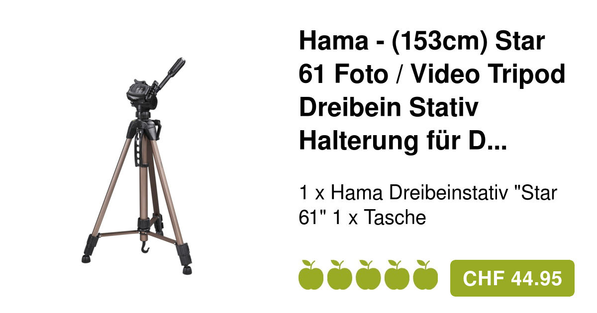 Hama Star 61 Dreibein Stativ Halterung 1/4" Gewinde