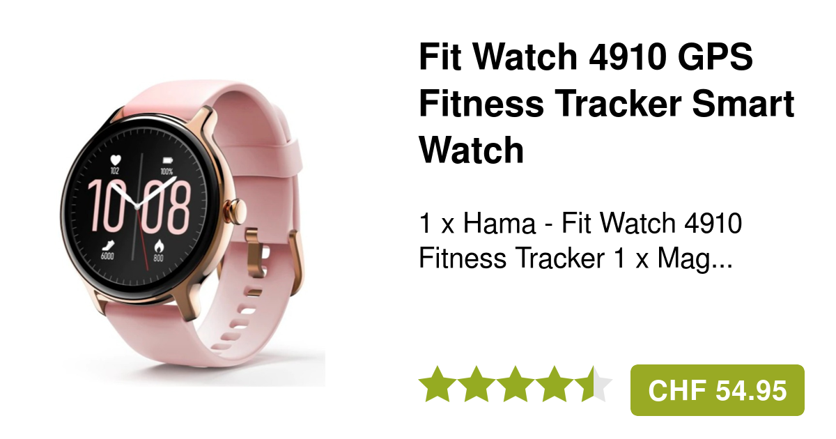 Hama Fit Watch 4910 GPS Smartwatch IP68 - Rose