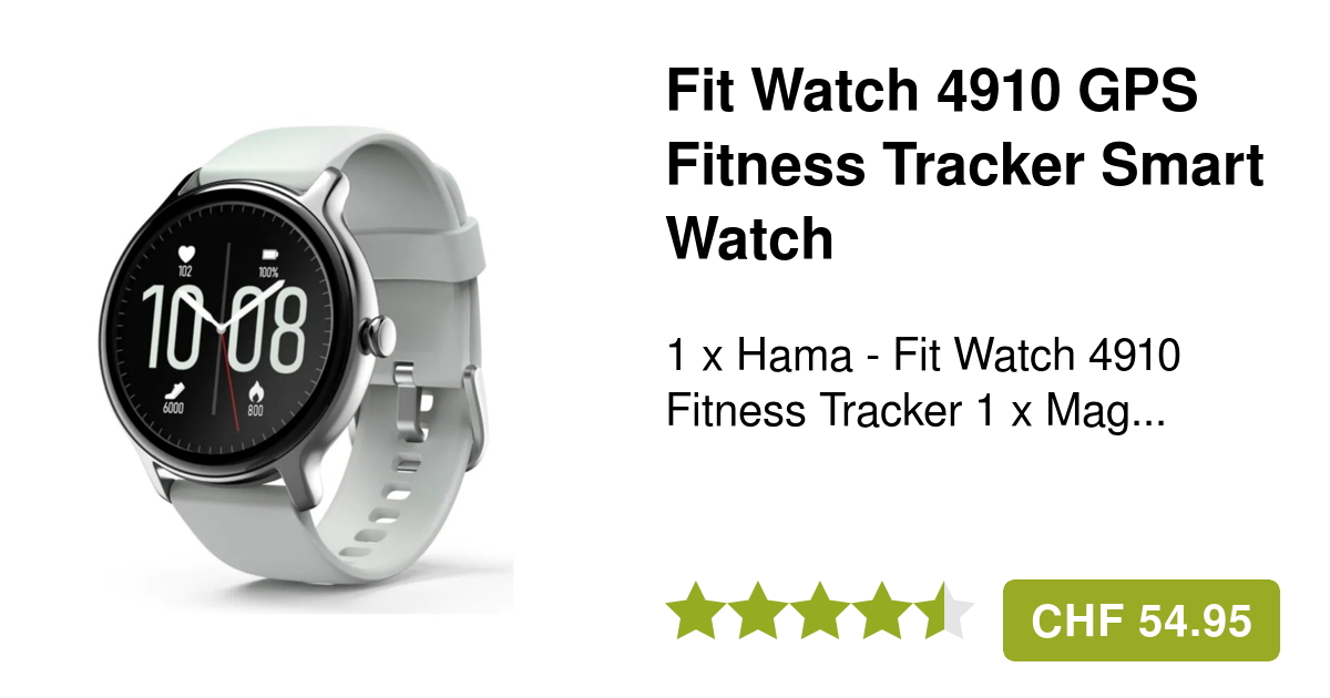 Hama Fit Watch 4910 GPS Smartwatch IP68 - Gris