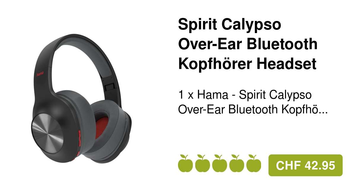 Hama Spirit Calypso Over-Ear BT Kopfhörer - Schwarz