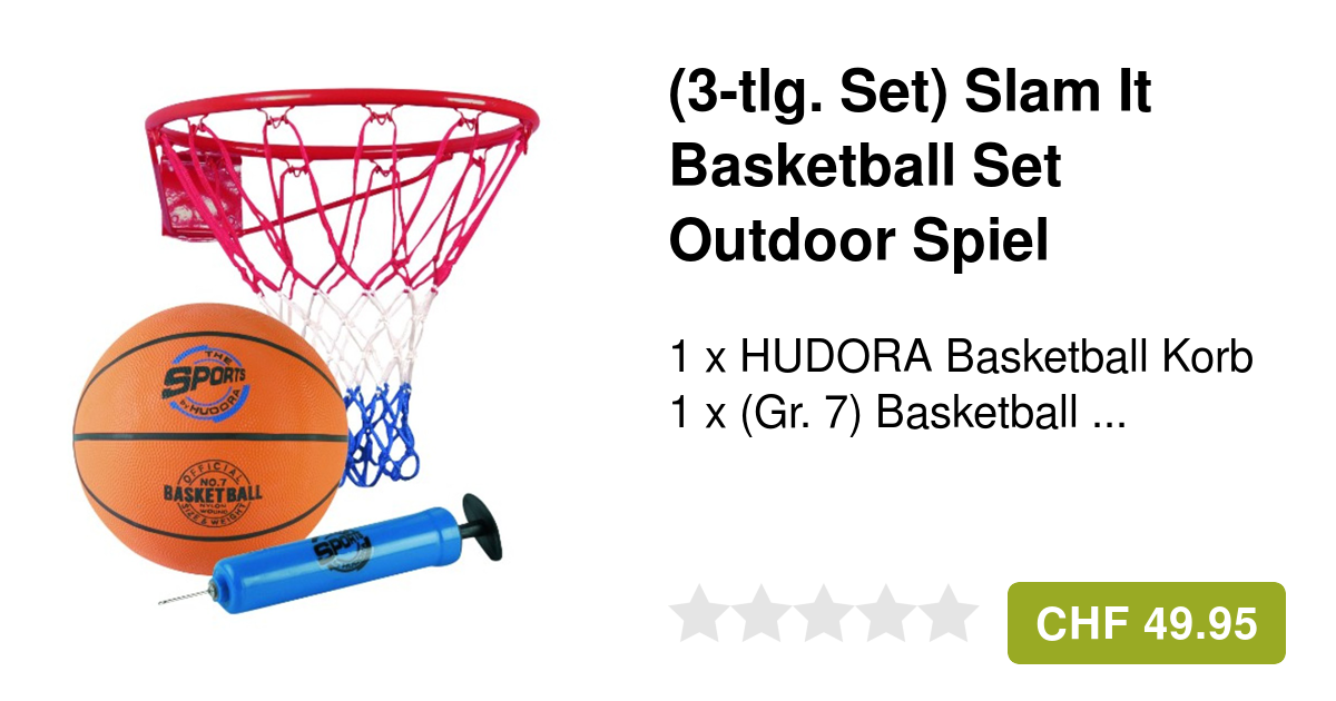 HUDORA Slam It Basketball Set Outdoor Spiel Bunt