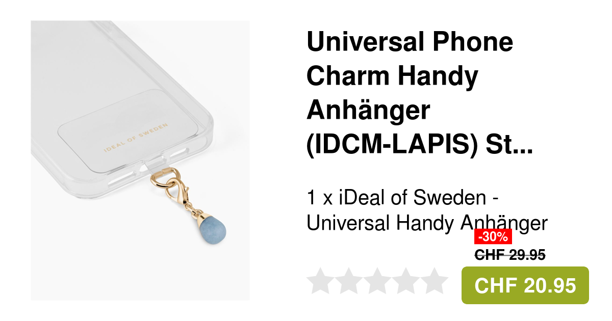 iDOS Phone Charm Schmuck Handy Anhänger Stone Lapis