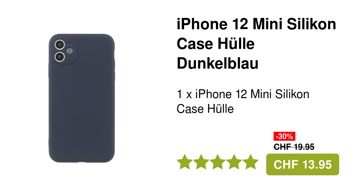 Apple iPhone 12 Mini Silikon Case Hülle Dunkelblau