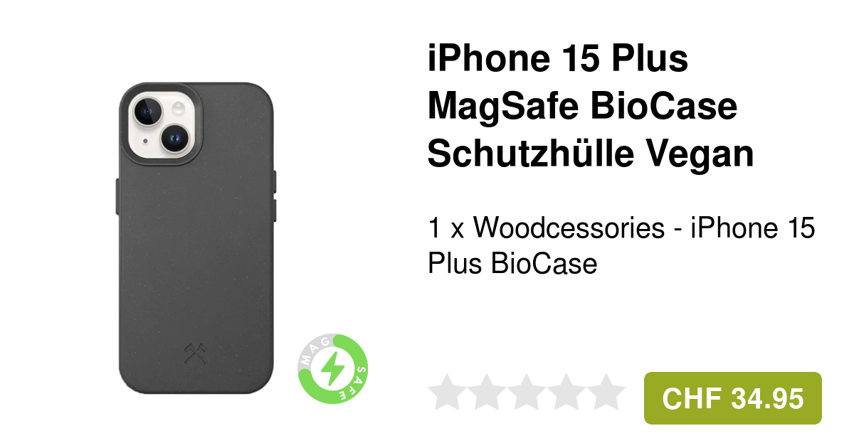 Woodcessories iPhone 15 Plus coque MagSafe noire