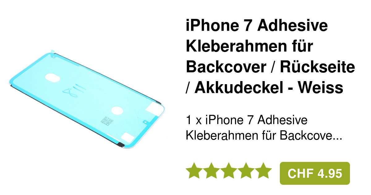 iPhone 7 Adhesive Kleber Rückseite Weiss