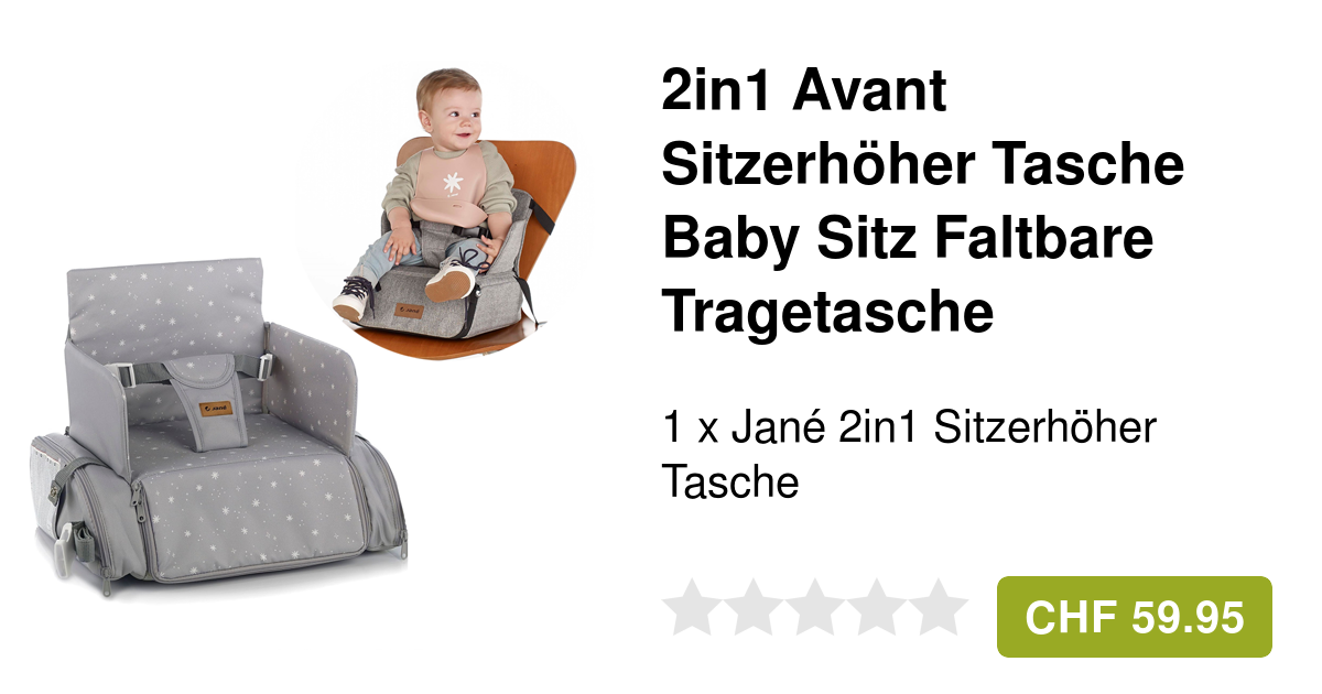 Jané - Avant Sitzerhöher Tasche Baby Sitz Dim Grey