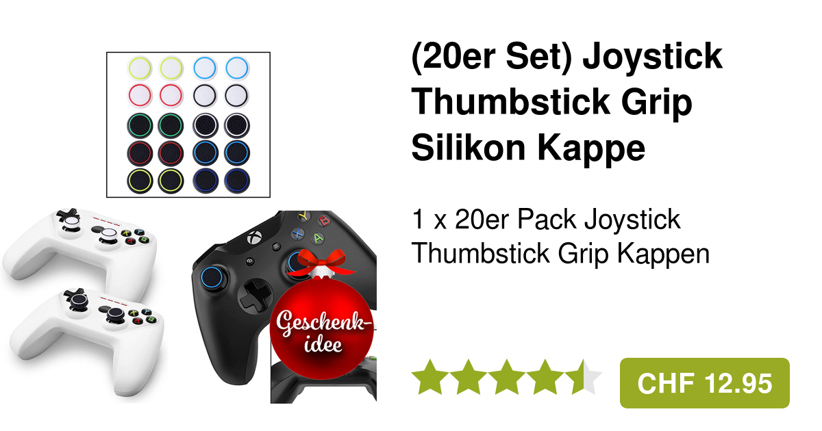 Thumbstick Silikon Kappe PS5 / 4 / 3 + XBOX One / 360