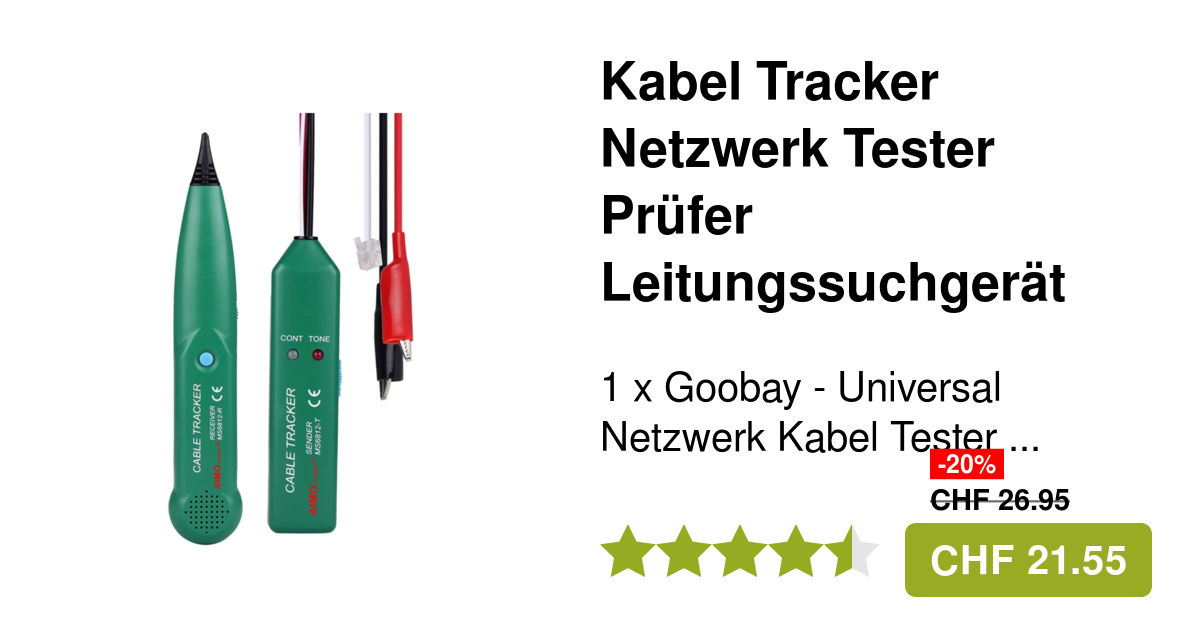 Kabel Tracker Netzwerk Tester Leitungssuchgerät