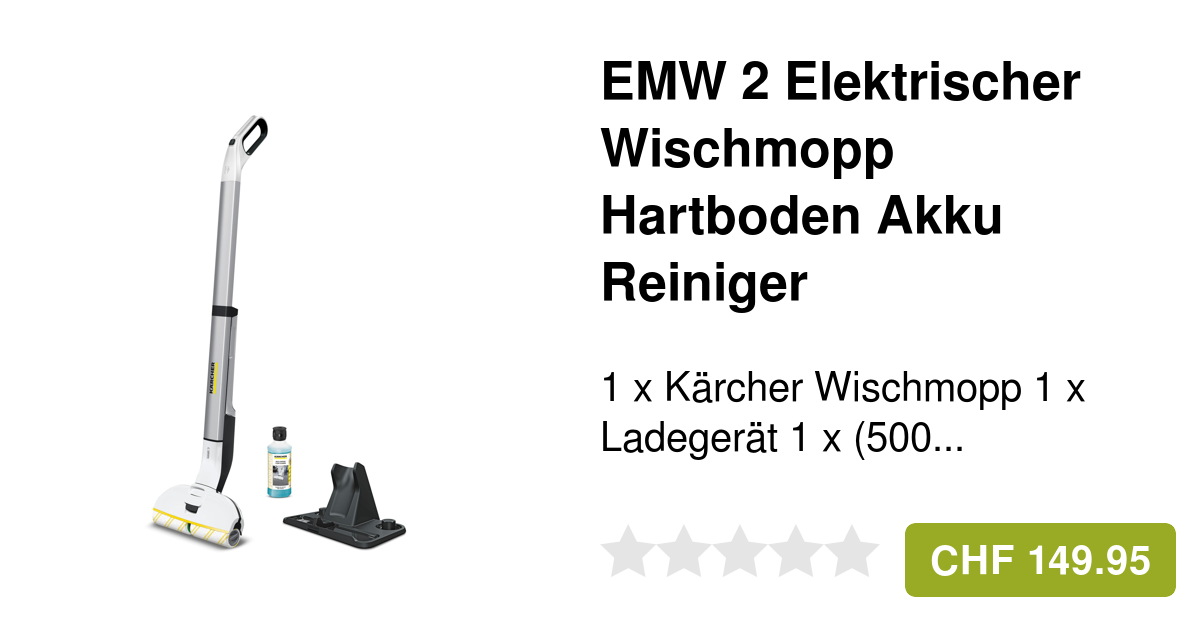 Kärcher Elektrischer Wischmopp Hartboden Reiniger