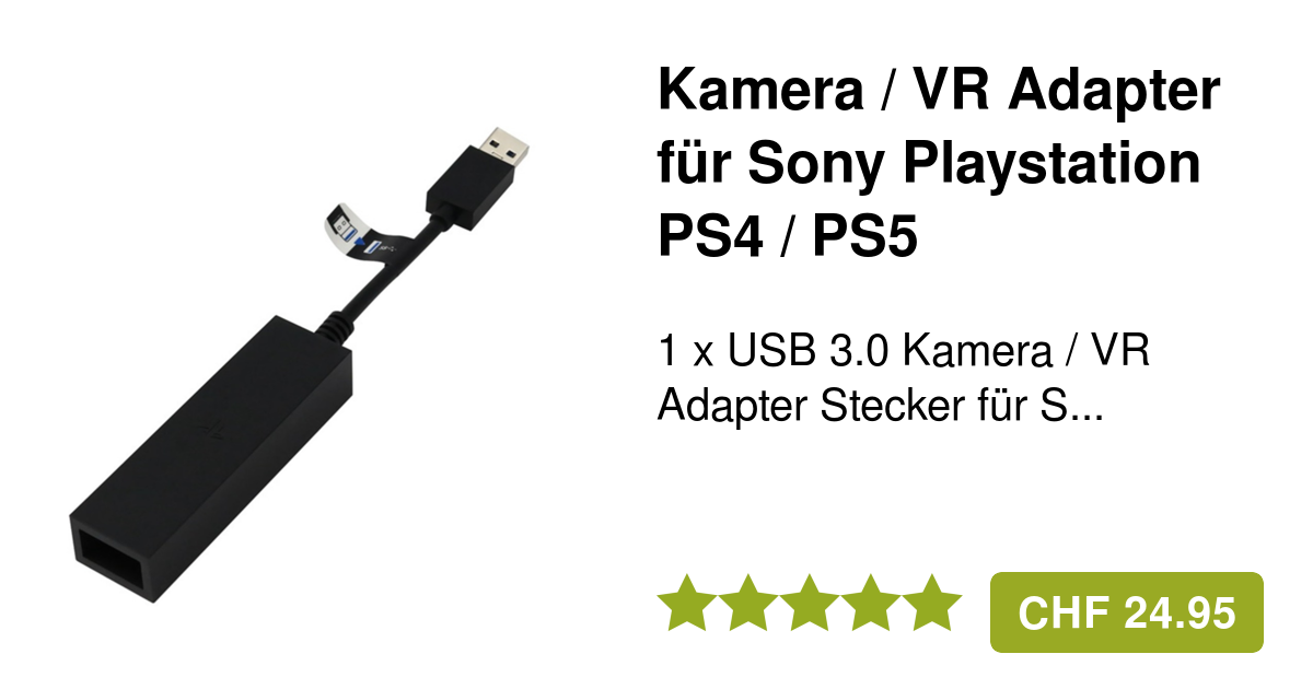 Caméra / adaptateur VR pour Sony Playstation PS4 / PS5
