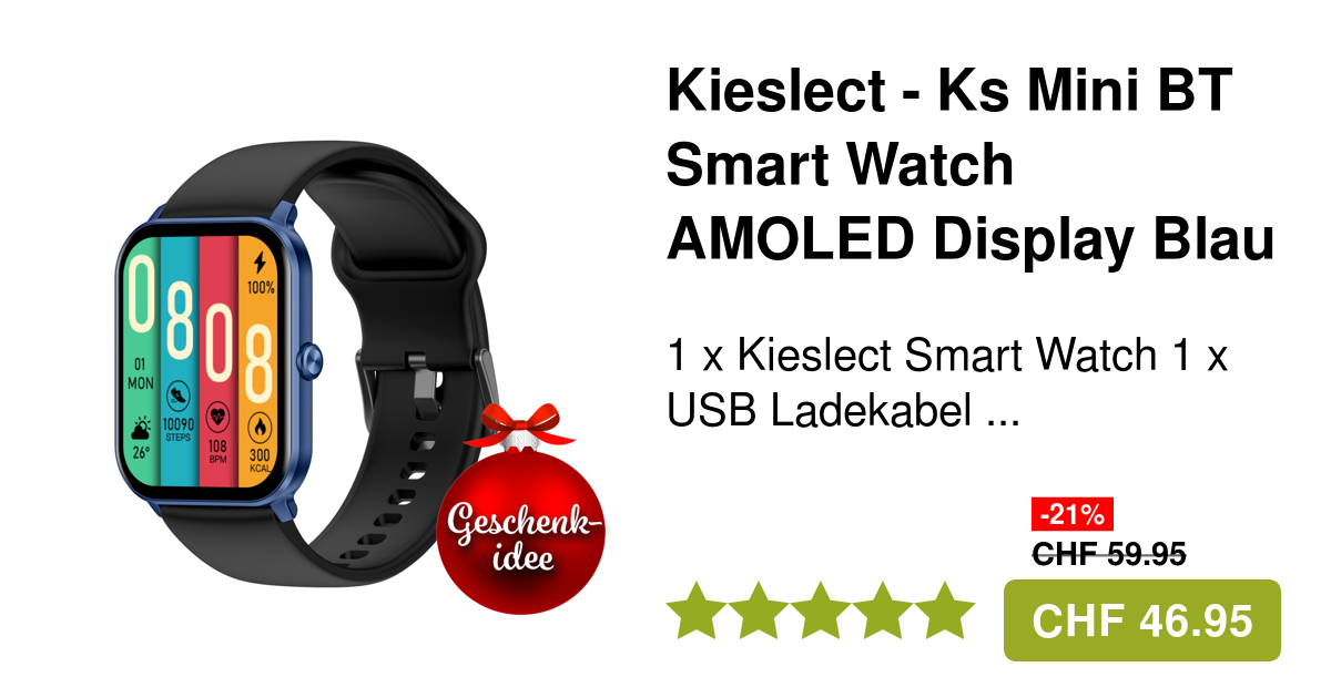 Kieslect - KS Mini Smart Watch 1.78" AMOLED Display