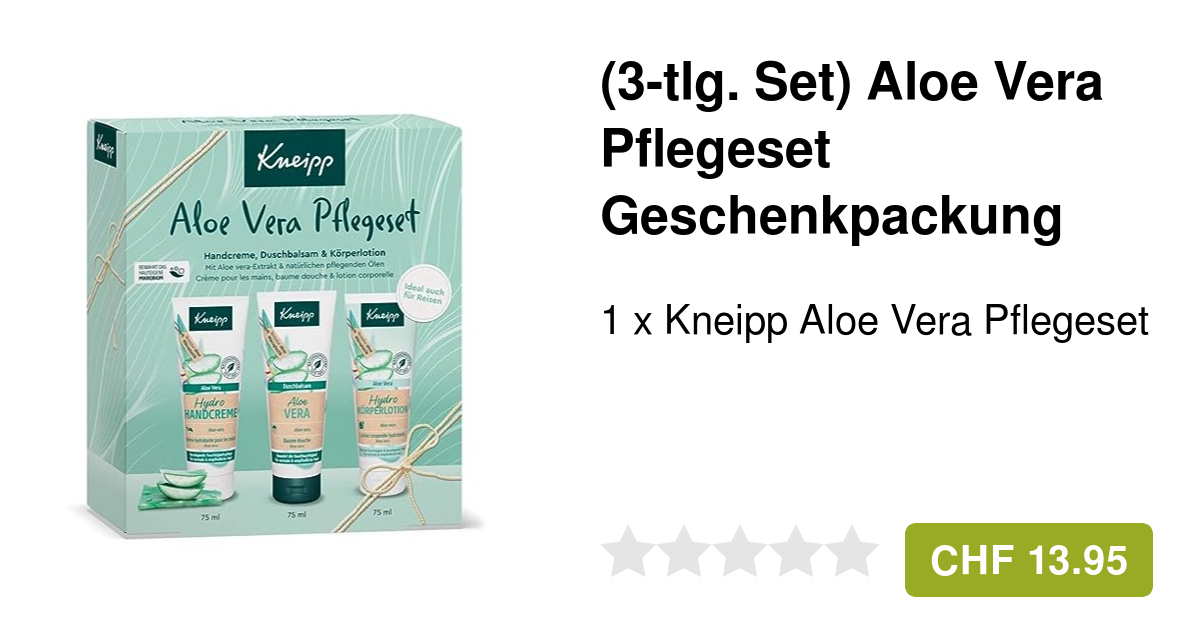 Kneipp (3-tlg. Set) Aloe Vera Pflegeset Geschenkpackung