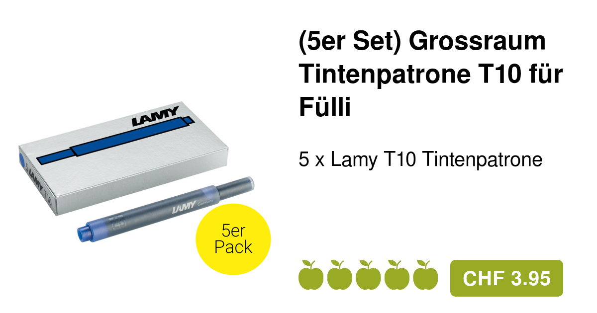 Lamy (5er Set) Grossraum Fülli Tintenpatrone T10