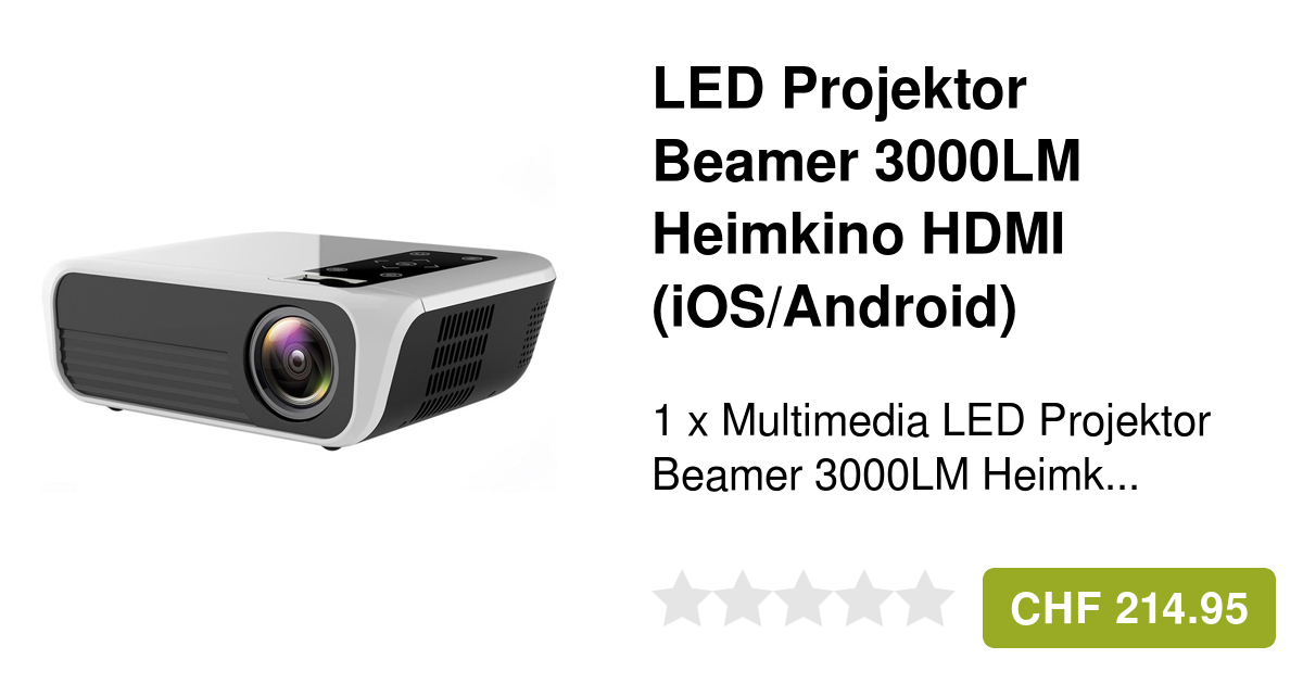 LED Projektor Beamer HDMI 1080p / USB / AV / TV