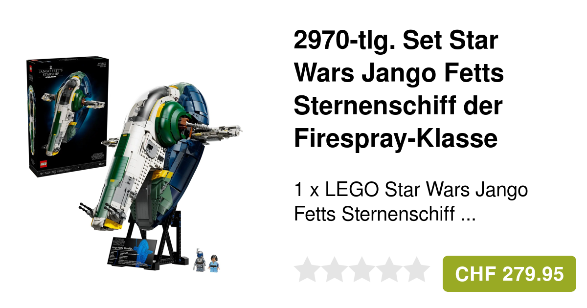 LEGO Star Wars Jango Fetts Sternenschiff Firespray