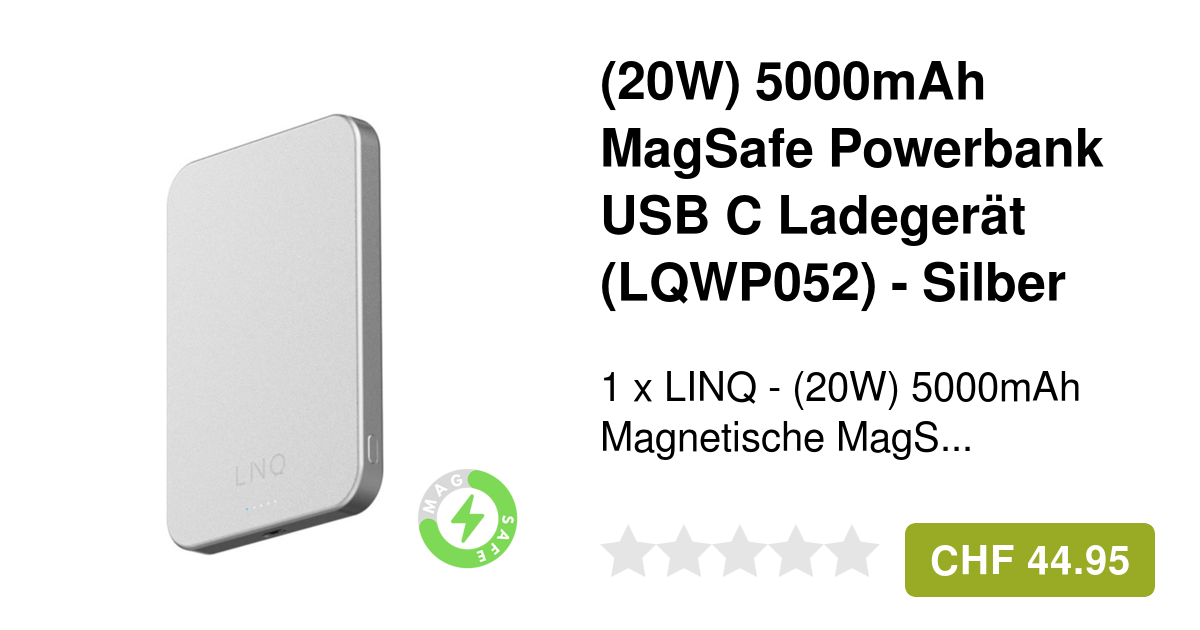 LINQ 20W 5000mAh MagSafe Powerbank USB C Ladegerät