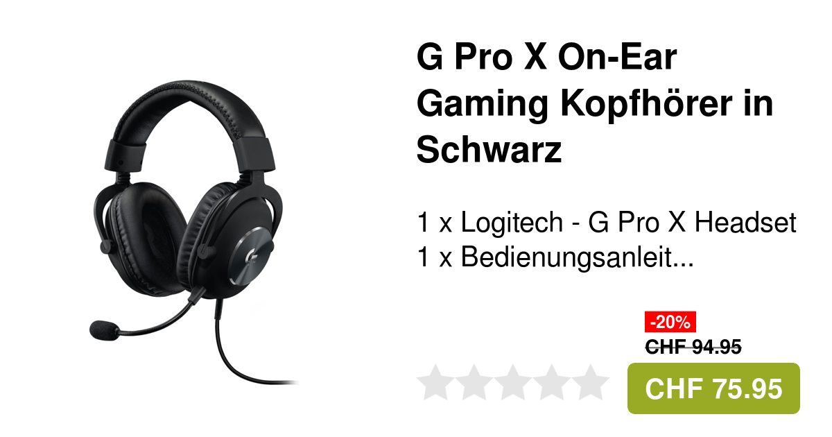 Logitech G Pro X Casques Casque de jeu - Noir