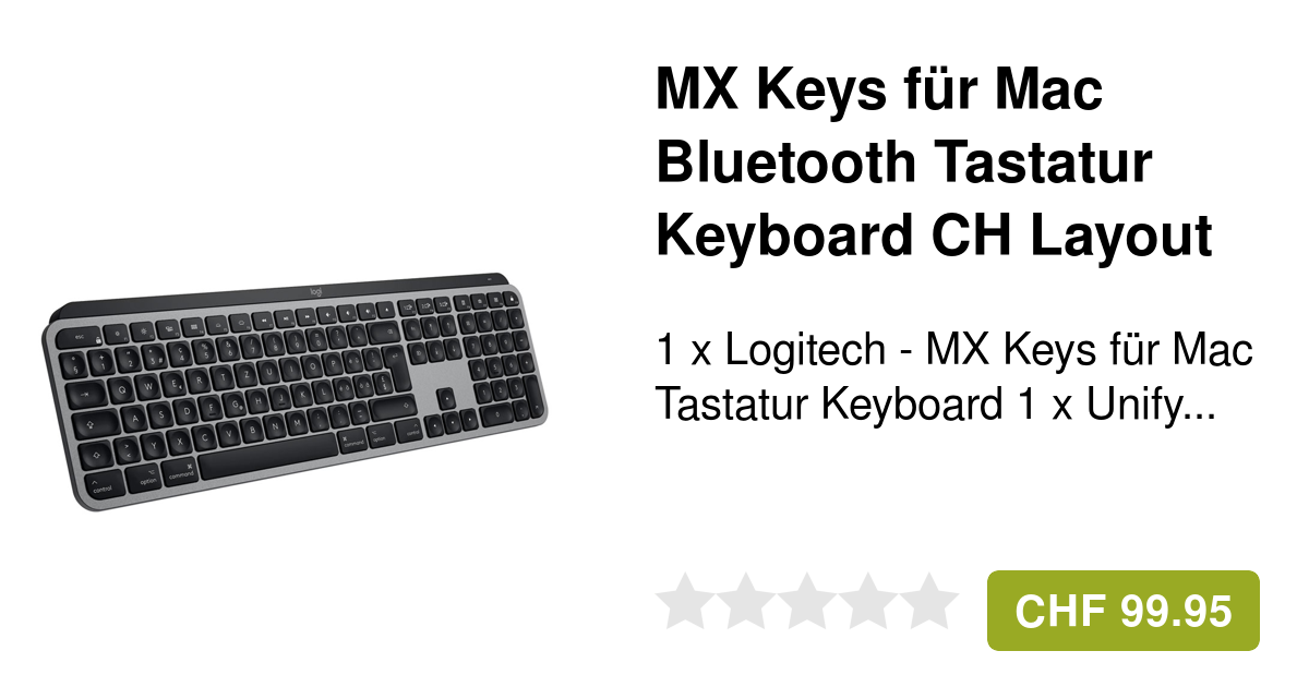 Logitech MX Keys Mac Bluetooth Tastatur Keyboard