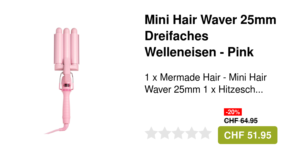 Mermade Hair - Mini Hair Waver 25mm Fer à onduler rose