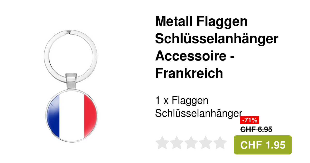 Flaggen Schlüsselanhänger Länder Accessoire Frankreich