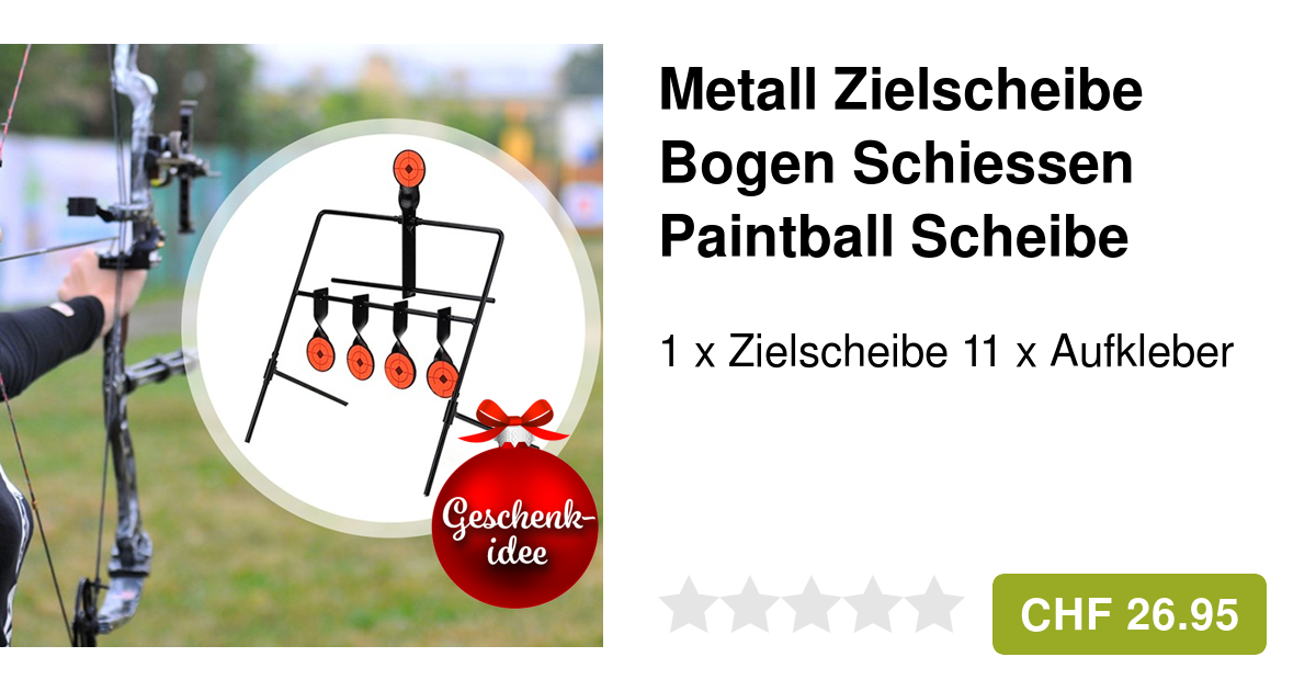 Metall Zielscheibe Bogen Schiessen Paintball Scheibe - Schwarz