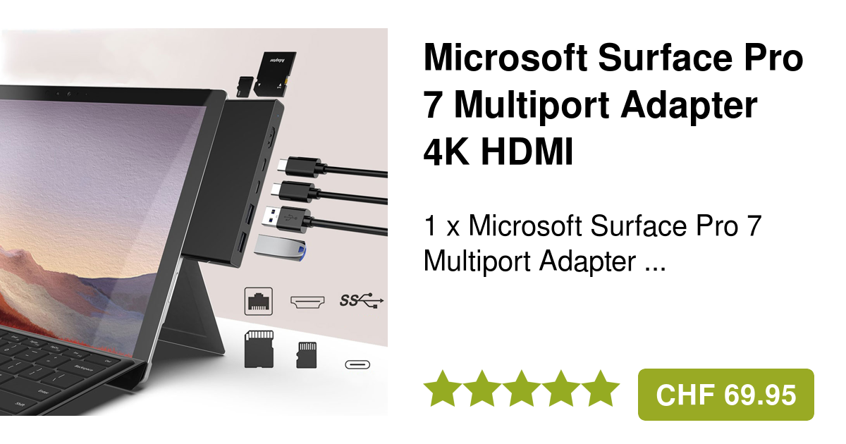 Microsoft Surface Pro 7 Multiport Adapter (PD/60W)