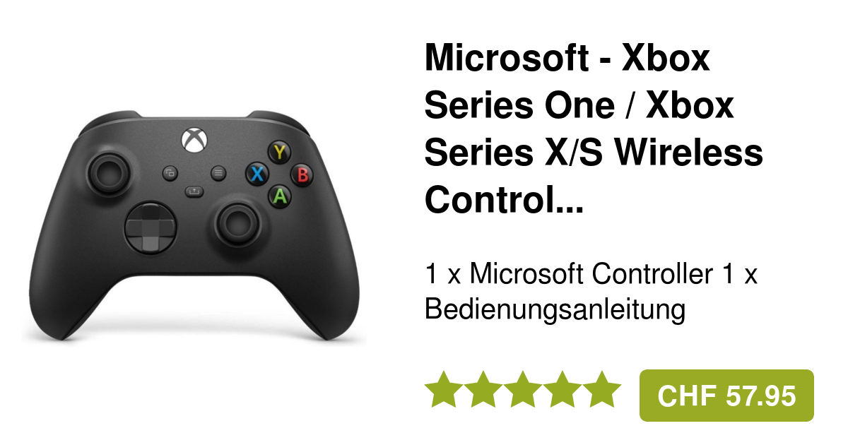 Microsoft Xbox Wireless Gaming Controller - Schwarz