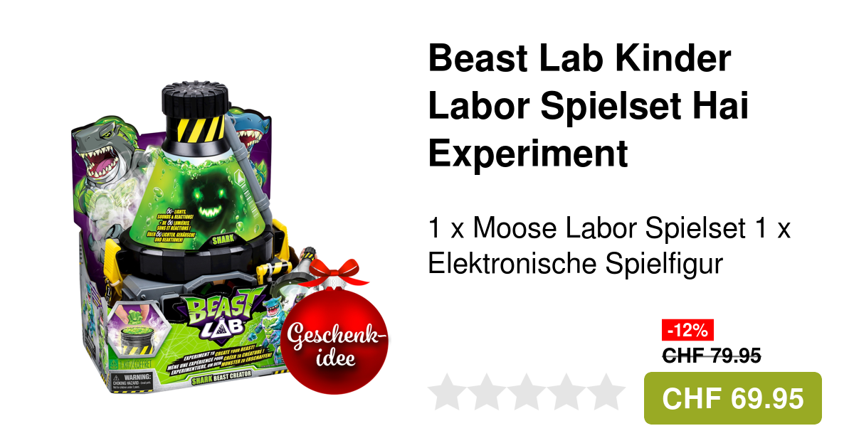 Moose Beast Lab Kinder Labor Spielset Hai Experiment