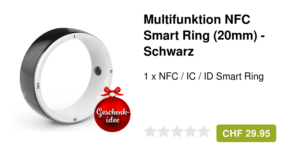 Universal NFC/IC/ID Smart Ring Multifunktion Schwarz