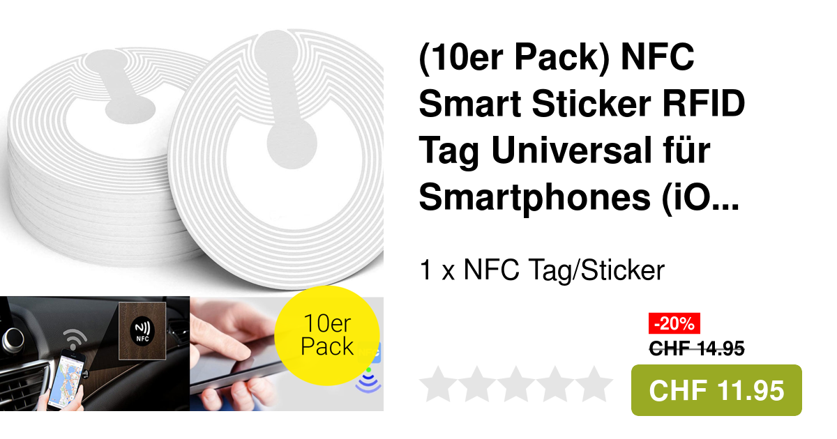 NFC Smart Sticker RFID-Tag Universal für Smartphones