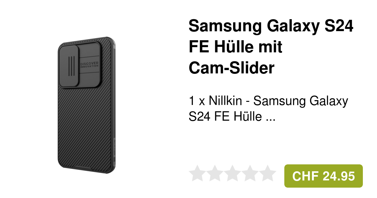 Nillkin Samsung Galaxy S24 FE Hülle Cam-Slider Schwarz