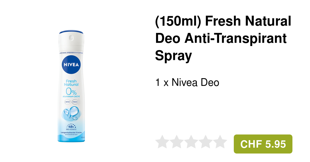 Nivea (150ml) Fresh Natural Deo Anti-Transpirant Spray