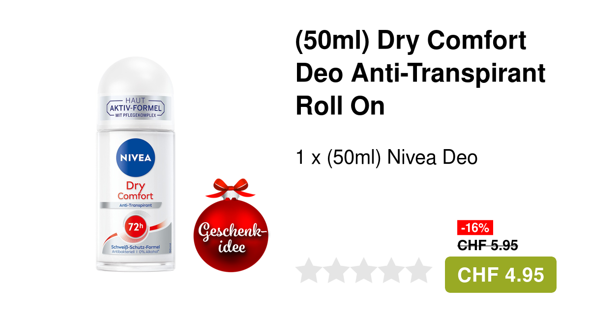 Nivea (50ml) Dry Comfort Deo Anti-Transpirant Roll On